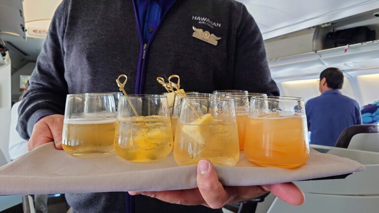 【機内食】【搭乗記】ハワイアン航空 HA457 ホノルル→羽田 ビジネスクラス - 世界の空港旅日記